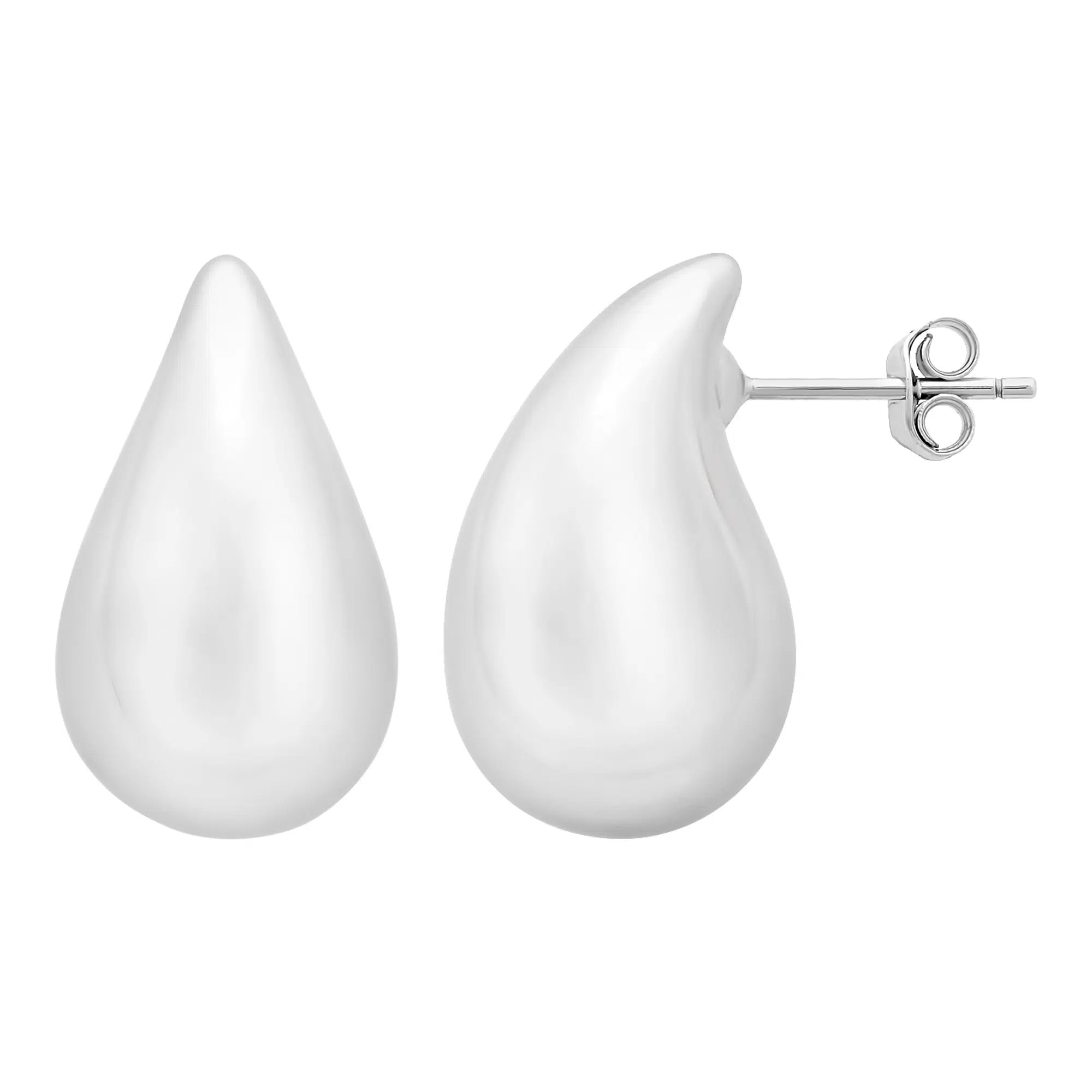 Large sterling silver teardrop earrings store
